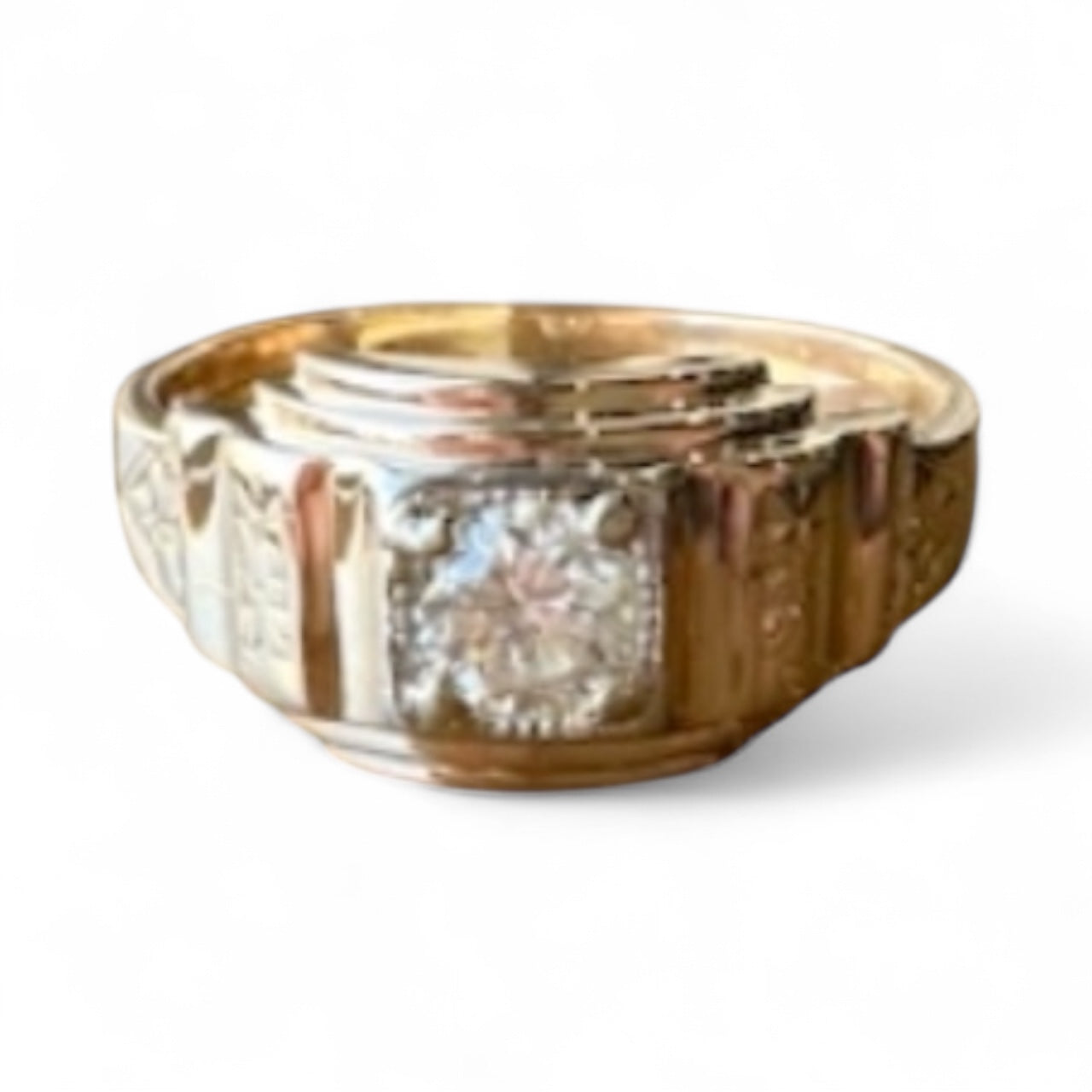Men's Estate Gold and Diamond Ring – Tillis Jewelry